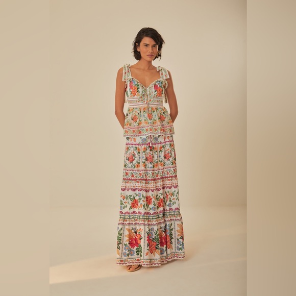 FARM Rio | Skirts | Nwt Farm Rio Size Medium Floral Maxi Skirt | Poshmark